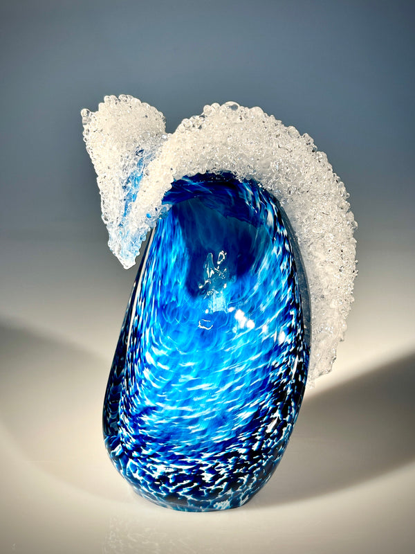 Deep Blue Cresting Wave Hot Island Glass Maui Hawaii
