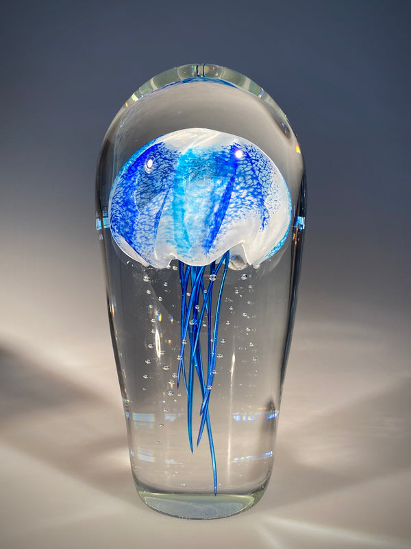 Blue/Blue Jellyfish - Hot Island Glass (Maui, Hawaii)